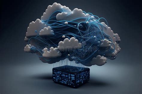 It Internet Cloud Computing Storage Technology Cyberspace Concept Ai Generated Stock