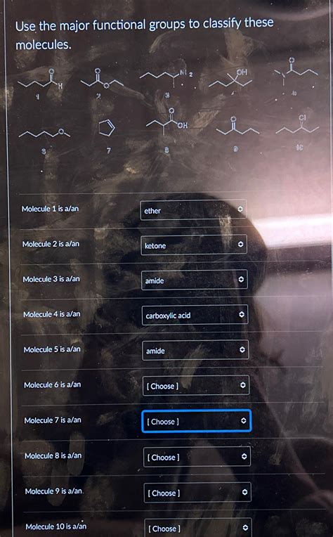 Solved Use The Major Functional Groups To Classify These Chegg Com