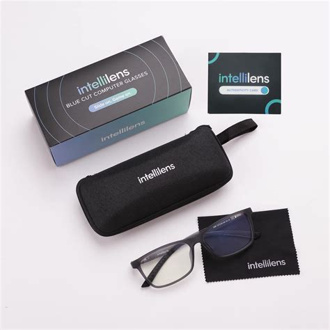 Intellilens Square Blue Cut Computer Glasses For Eye Protection Zero Intellilens By Globalbees