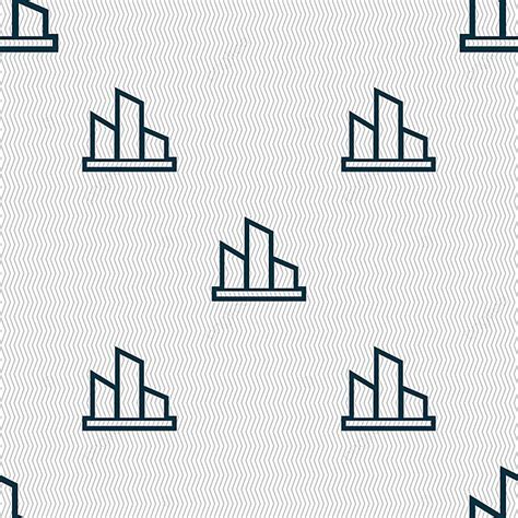 Geometric Texture Seamless Pattern With Diagram Icon Symbolvector Illustration Vector Graph