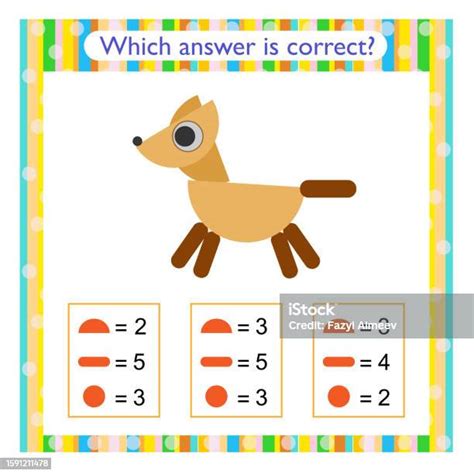 아이들을 위한 수학 활동 정답을 찾아야 합니다 만화 강아지의 벡터 그림입니다 0명에 대한 스톡 벡터 아트 및 기타 이미지 0명 개 개념 Istock