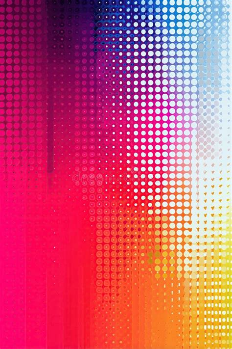 Colorful Halftone Pattern Creating Dynamic Visual Effect Stock