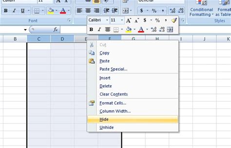 How To Hide Columns In Excel
