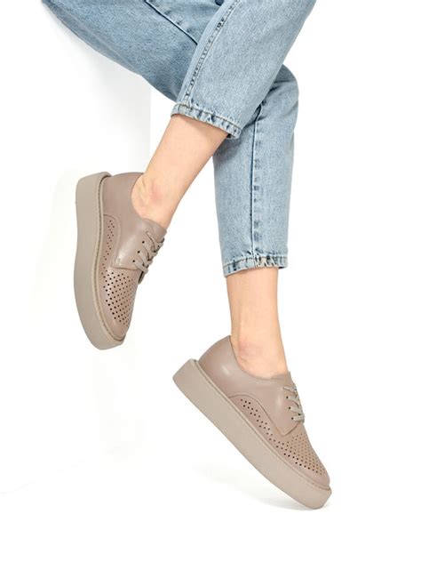 Туфли Летние натуральная кожа цвет таупе купить в Беларуси цена размеры фото отзывы