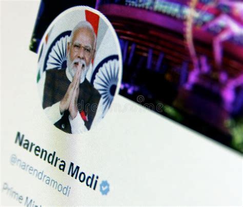 Narendra Modi Prime Minister Of India Twitter Editorial Image Image