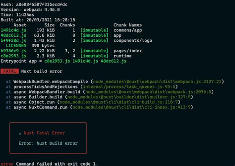 Nuxt Build Fails · Issue 28 · Windicssnuxt Windicss · Github