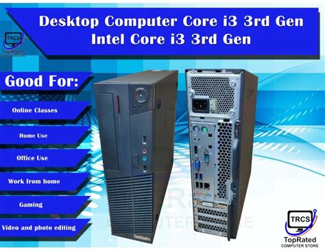 Desktop Computer Core I3 3rd Gen Lenovo Thinkcentre M72 4gb 8gb Ram 500gb Hdd120gb Ssd 240gb Ssd
