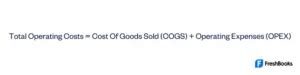 Operating Cost Definition Formula Example
