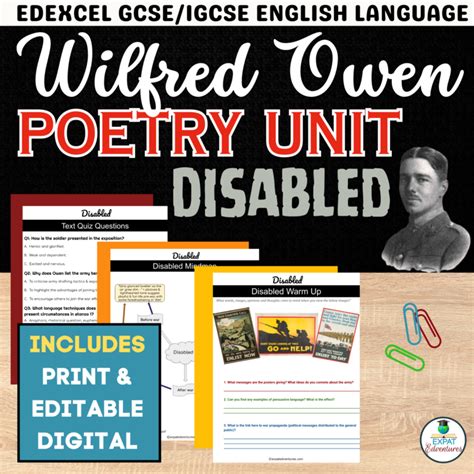 ‘disabled By Wilfred Owen Igcse Analysis Expat Edventures