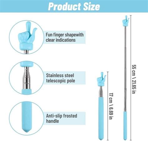 3 Piece Retractable Teacher Pointer Retractable Pointer Stick Mini