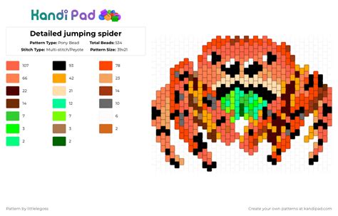 Detailed Jumping Spider Pony Bead Pattern Kandi Pad Kandi Patterns Fuse Bead Patterns Pony Detailed Jumping Spider Pony Bead Pattern Kandi Pad Kandi Patterns Fuse Bead Patterns Pony