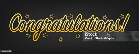 축하합니다 반짝반짝 축하합니다 어두운 배경에 손으로 쓴 현대적인 붓 글씨 디자인을 위한 손글씨 문구 벡터 일러스트 레이 션 감탄에 대한 스톡 벡터 아트 및 기타 이미지