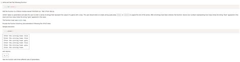 Solved Add The Function To A Python Module Named Functions Chegg
