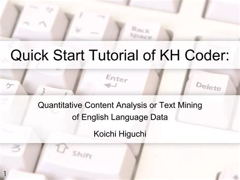 quick start tutorial of kh coder 2 quantitative content analysis or text mining of english