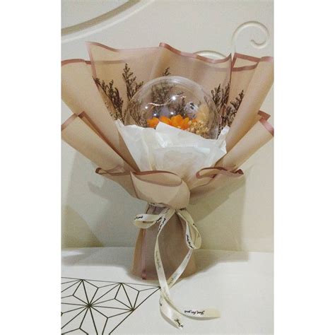 แถมไฟ ฟรี ช่อดอกไม้ ของขวัญปัจฉิม ช่อดอกไม้แห้ง ช่อดอกไม้เกาหลี ช่อรับปริญญาสุดน่ารัก พร้อมส่ง