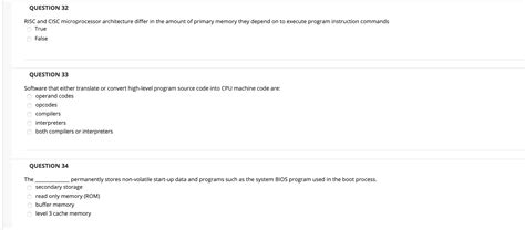 Solved Question 32 Risc And Cisc Microprocessor Architecture