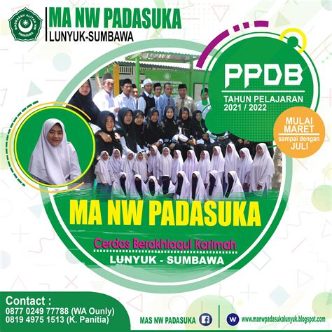 Penerimaan Peserta Didik Baru Ppdb Madrasah Aliyah Nw Padasuka Tahun