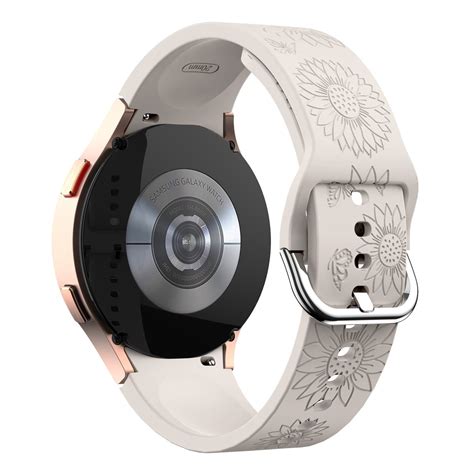 For Samsung Galaxy Watch 6 Sunflower Pattern Embossed Silicone Watch