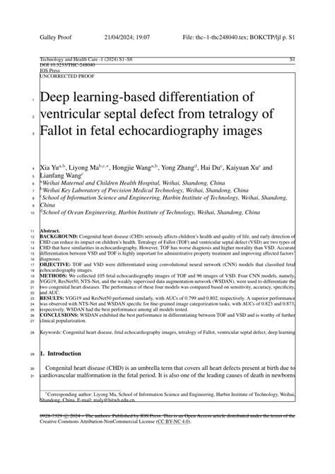 Pdf Deep Learning Based Differentiation Of Ventricular Septal Defect