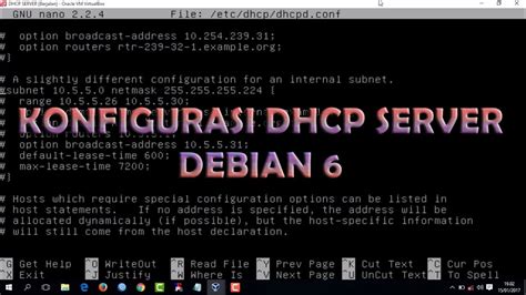 Tutorial Konfigurasi DHCP Server Debian 6 YouTube