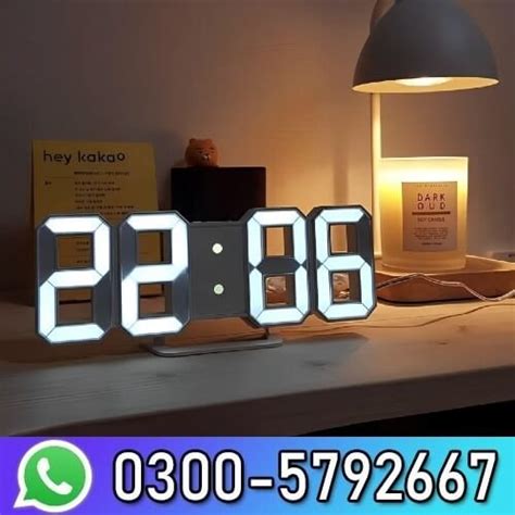 Multi Functional Modern Design 3d Led Digital Clock In Pakistan 0300
