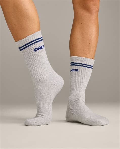 Varsity Stripe Crew Socks 3 Pack In Whitegrey Oner Active Us