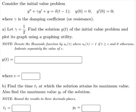 Solved Consider The Initial Value Problem Y Yy Y St