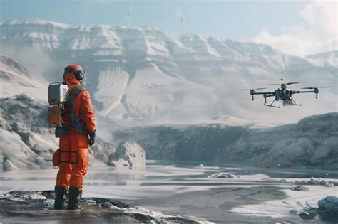 aidriven gconnected drones for search and rescue premium ai generated image