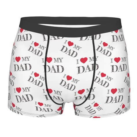 Naloa I Love My Dad Print Mens Underwear Boxers For Men Classic Naloa I Love My Dad Print Mens Underwear Boxers For Men Classic