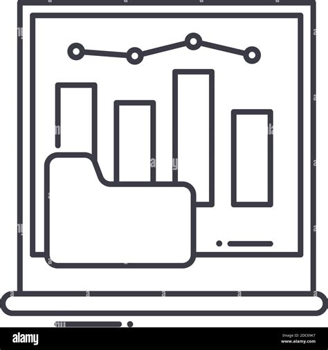 Data Analytics Icon Linear Isolated Illustration Thin Line Vector Web Design Sign Outline