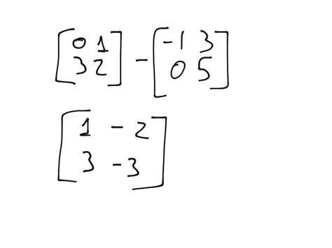 showme matrix addition and subtraction