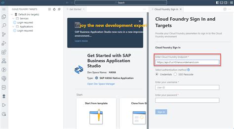 create an sap cloud application programming model project for sap hana