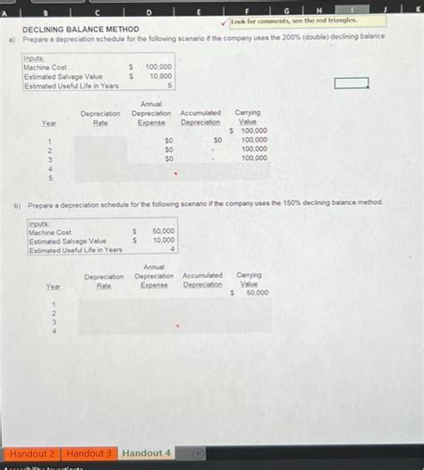 Solved DECLINING BALANCE METHOD Prepare A Depreciation Chegg