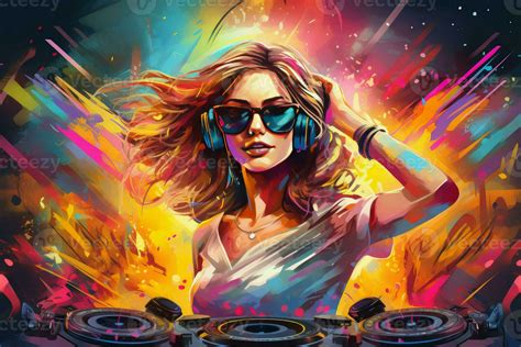 Sultry Dj Sexy Woman Dancing People Club Generate Ai 29175933 Stock