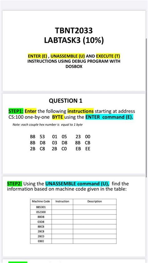Solved Step3 Execute The Above Program One Instruction