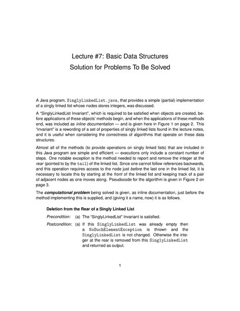 basic data structures lecture 7 basic data structures solution for