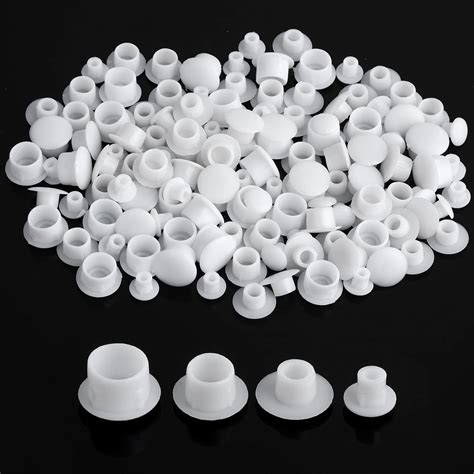 120pcs Plastic Screw Covers White Hole Plugs Assorted Sizes 5mm6mm