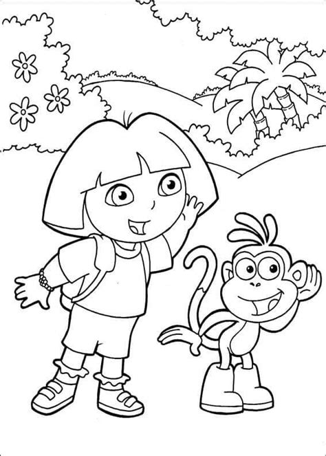 Dora The Explorer Coloring Pages Coloringlib
