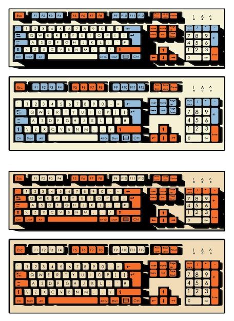 Retro Keyboard Vectors And Illustrations For Free Download