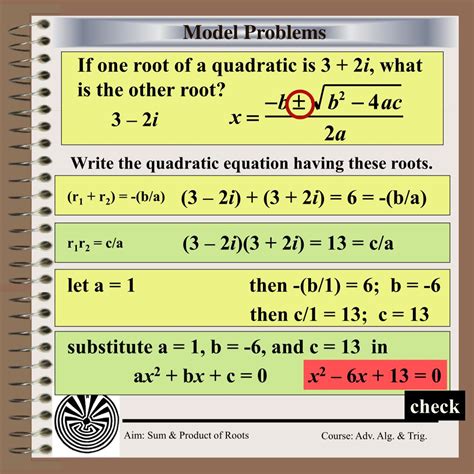 Ppt Aim How Can The Sum And The Product Of The Roots Help In Writing A Quadratic Equation