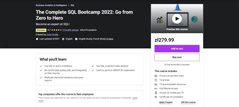 Top 10 Beginner Online Sql Courses In 2022