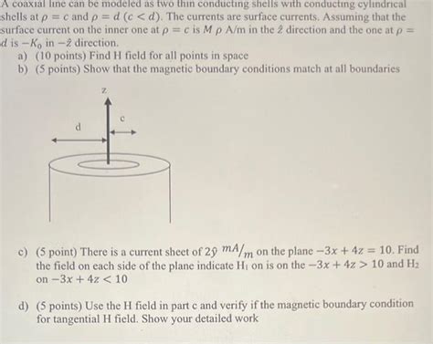 A Coaxial Line Can Be Modeled As Two Thin Conducting