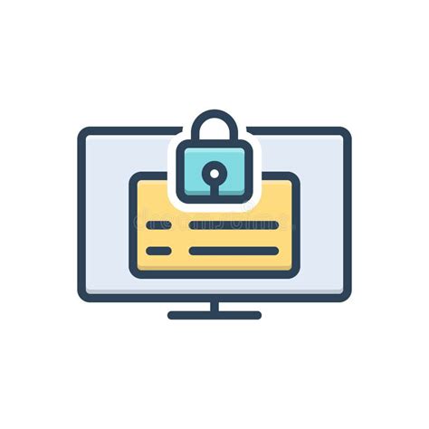Color Illustration Icon For Accessed Cyber And Security Stock Vector
