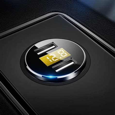 Araba Arj 2 Port 3 6A Ift USB Arj Voltmetre Ara Adapt R Soketi H Zl