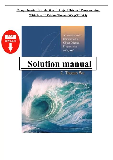 Solutions Manual For A Comprehensive Introduction To Object Oriented