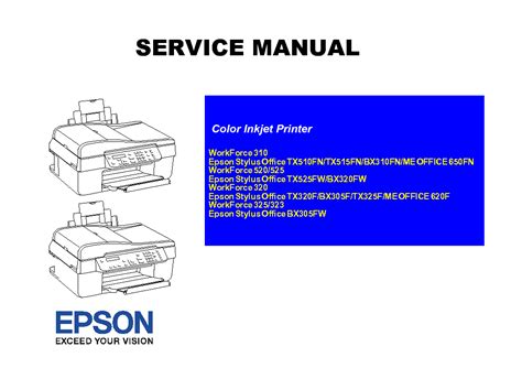 Epson Tx510fn 515fn Bx310fn 650fn 520 525 Tx525fw Bx320fw Tx320f Bx305f