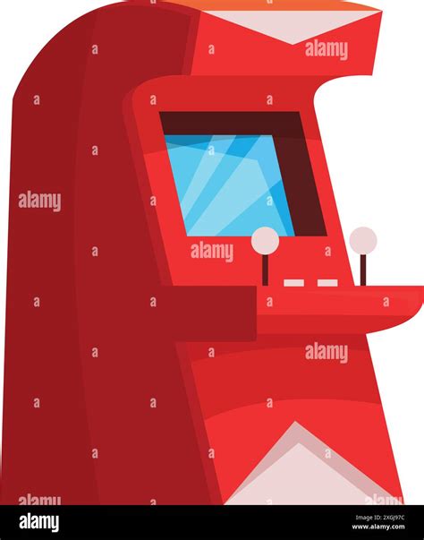 Red Arcade Game Machine Displaying Gaming Console For Entertainment Stock Vector Image And Art Alamy