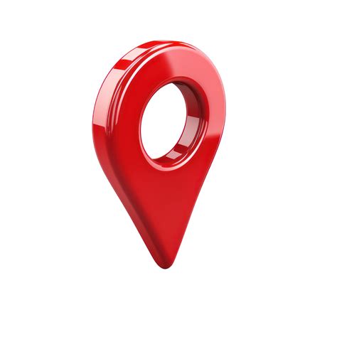AI Generated Red Map Pointer Icon On Transparent Background PNG