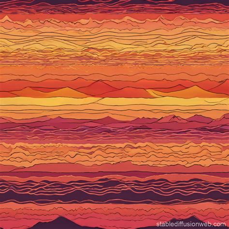 Sunset Pattern Stable Diffusion Online