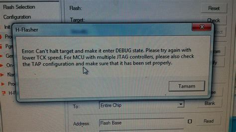 H Jtag Error Cant Halt Target